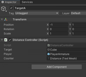 【Unity】オブジェクト間の距離を取得する